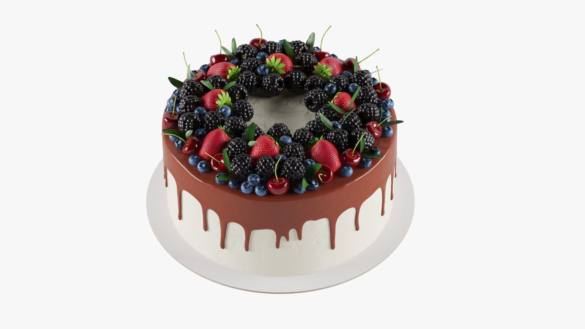 Berry Cake 3D Model - TurboSquid 2107785