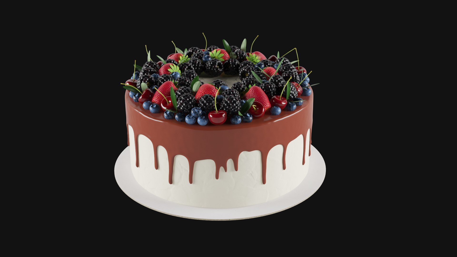 Berry Cake 3D Model - TurboSquid 2107785