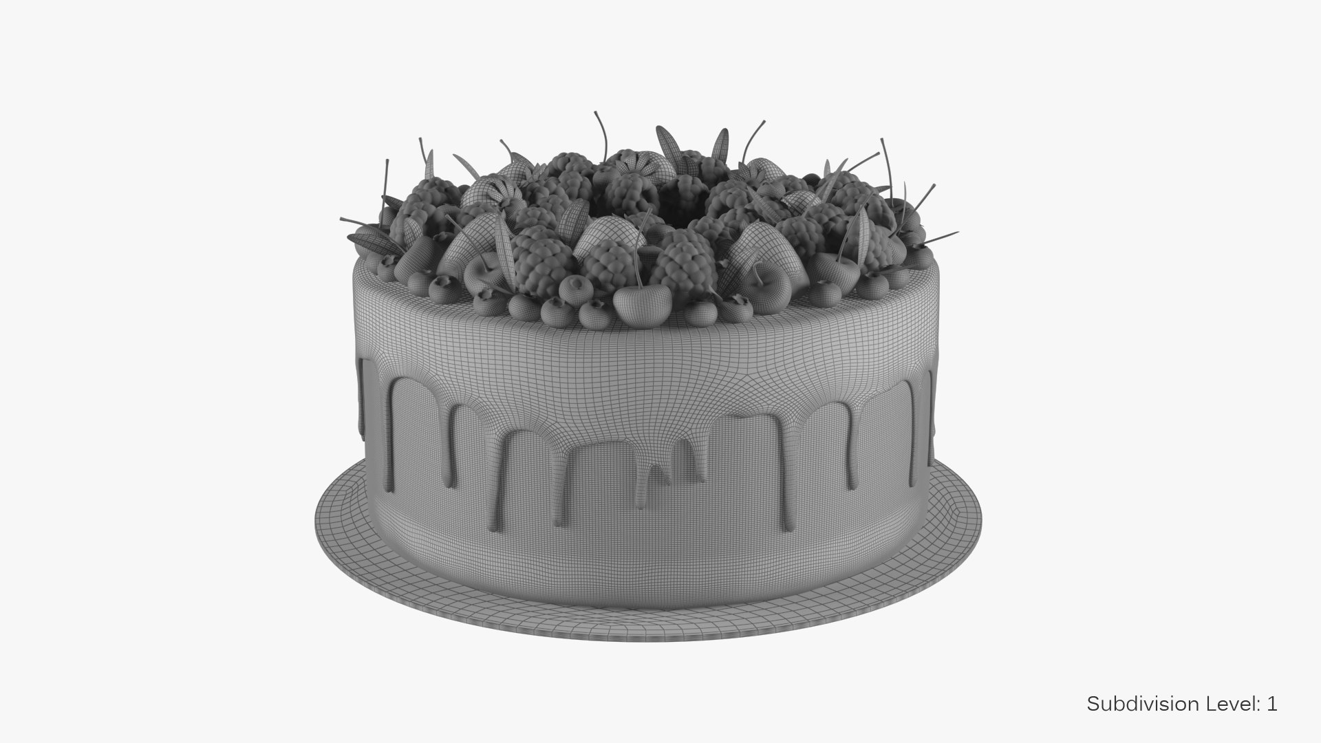 Berry Cake 3D Model - TurboSquid 2107785