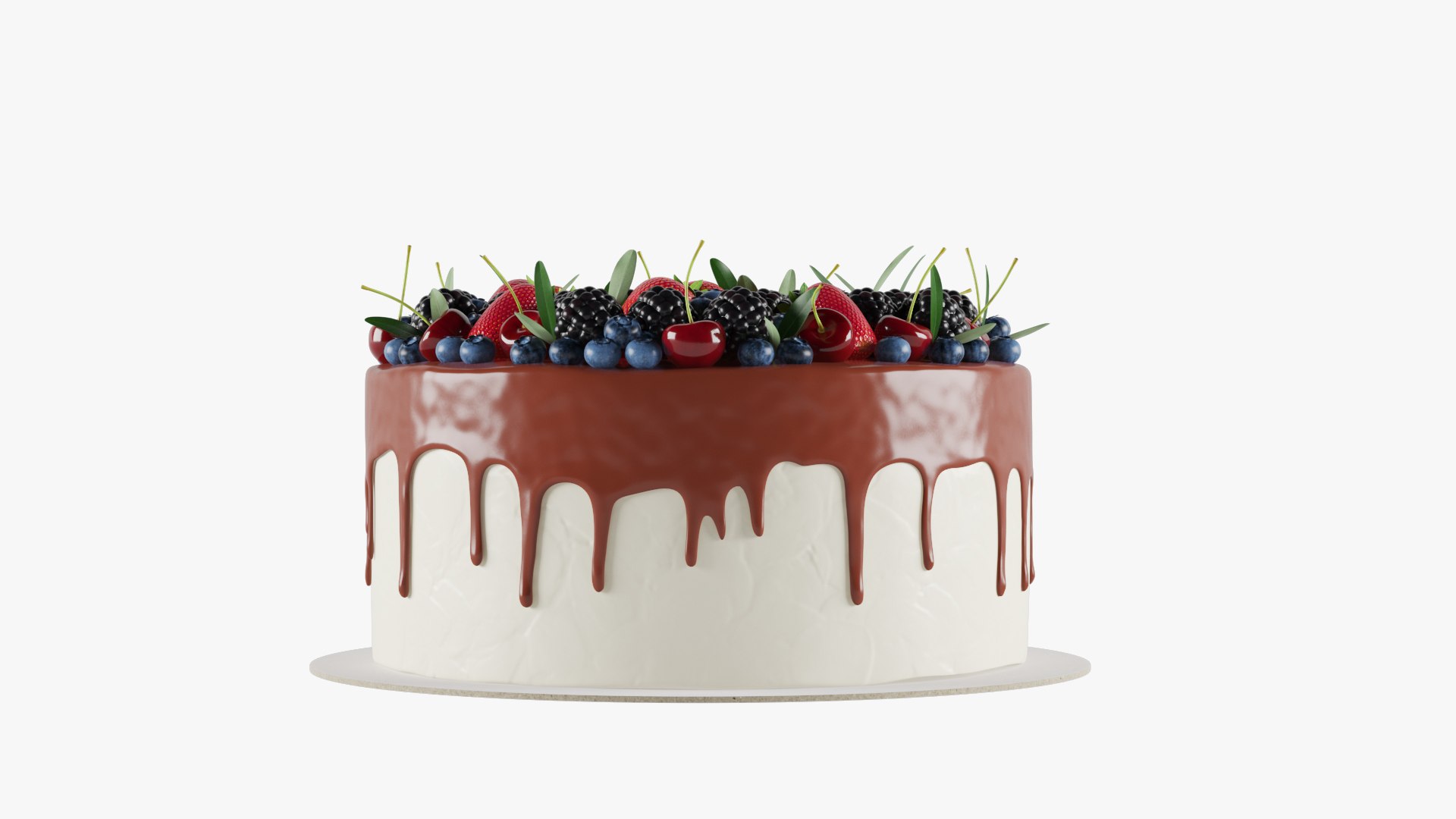 Berry Cake 3D Model - TurboSquid 2107785