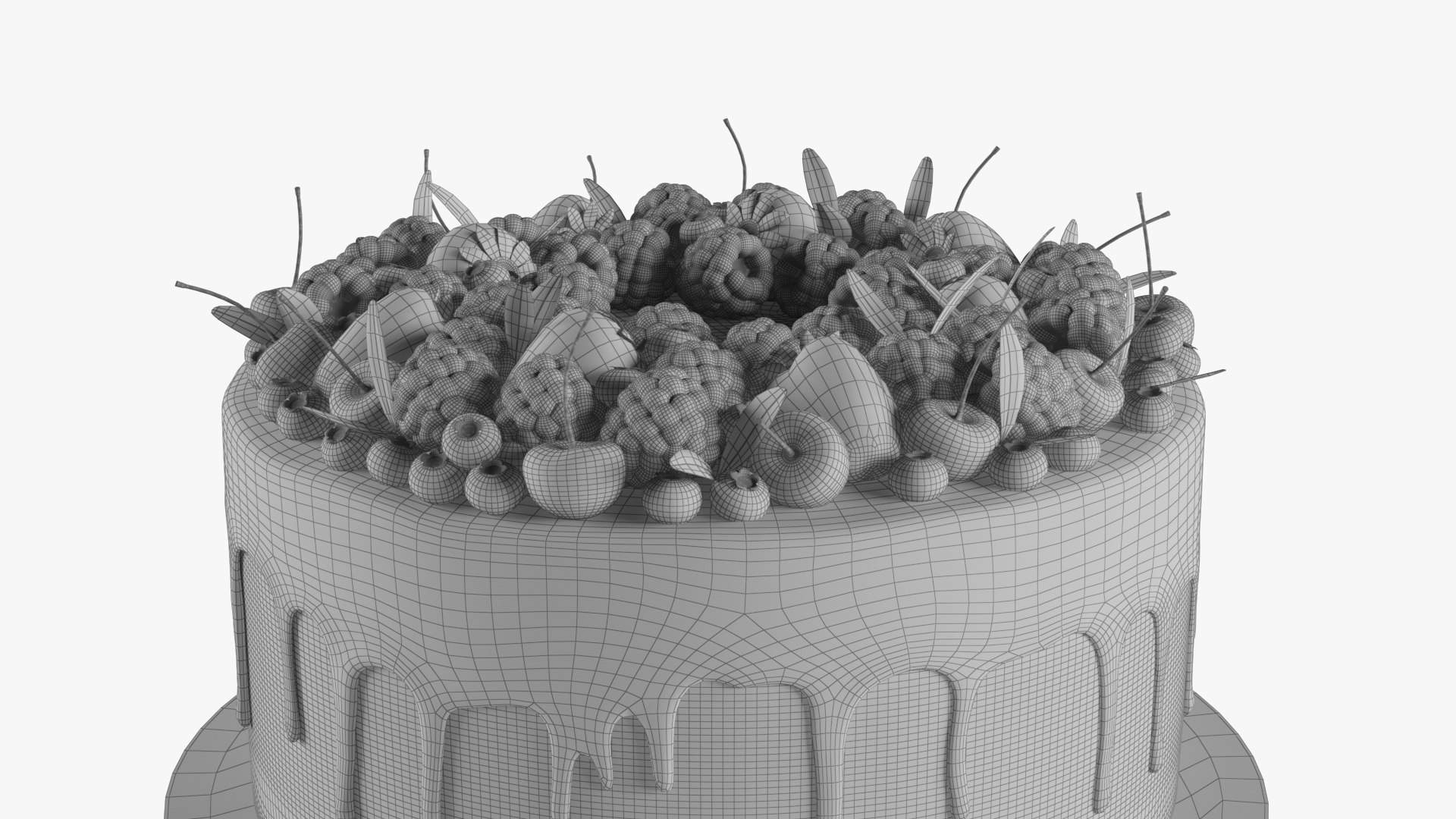 Berry Cake 3D Model - TurboSquid 2107785