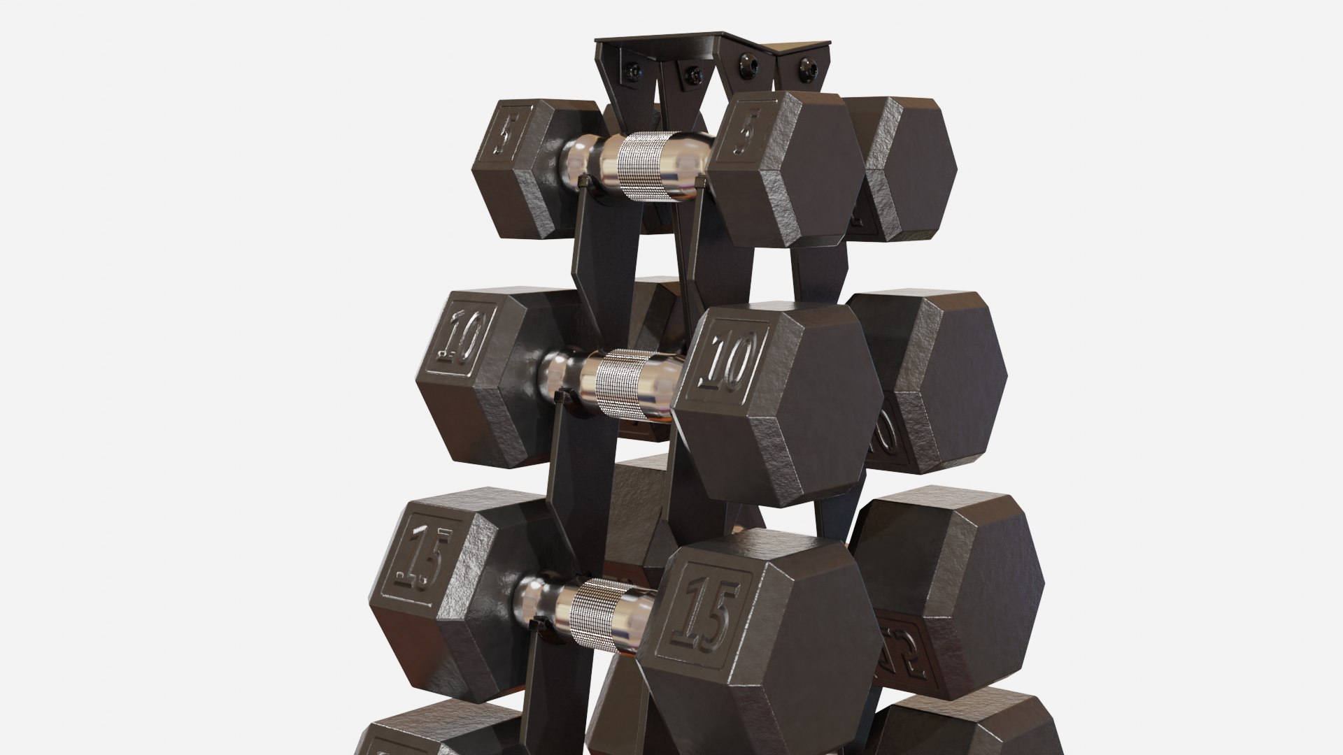 3D Model Dumbbell Set - TurboSquid 2163177