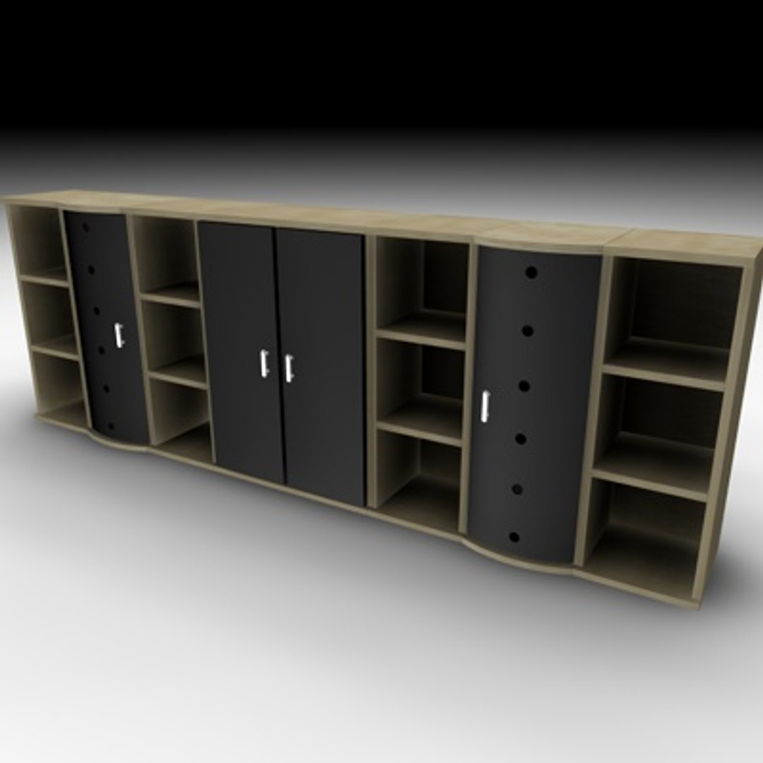 Office Cabinet Set 3d Model