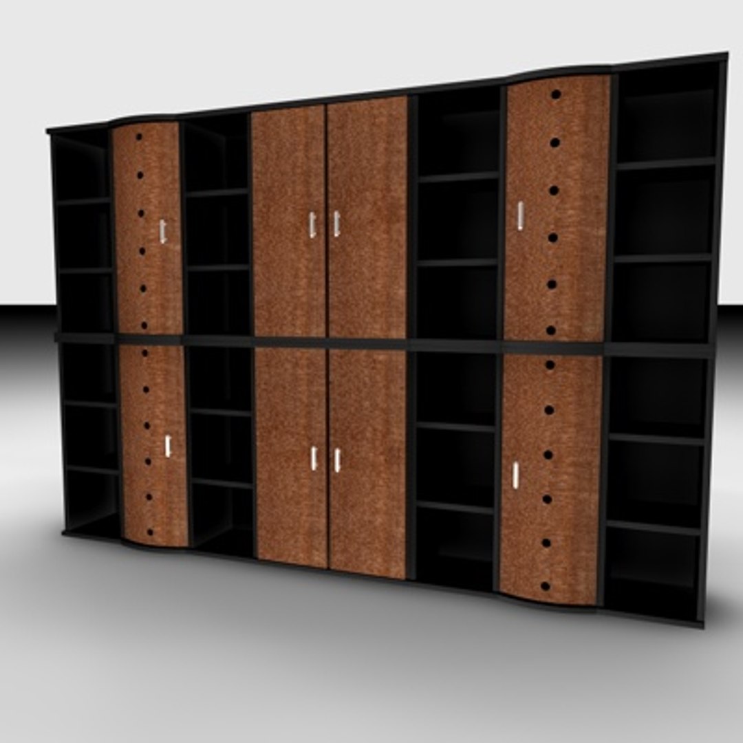 Office Cabinet Set 3d Model