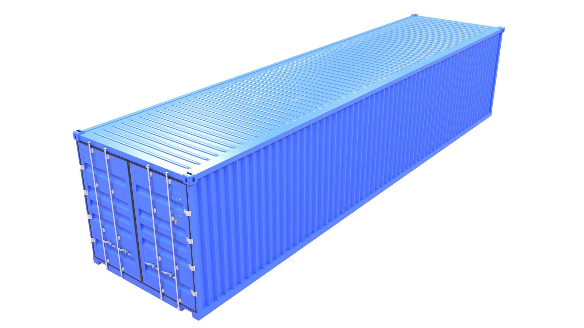 Cargo Container - Blue Model - TurboSquid 1908299