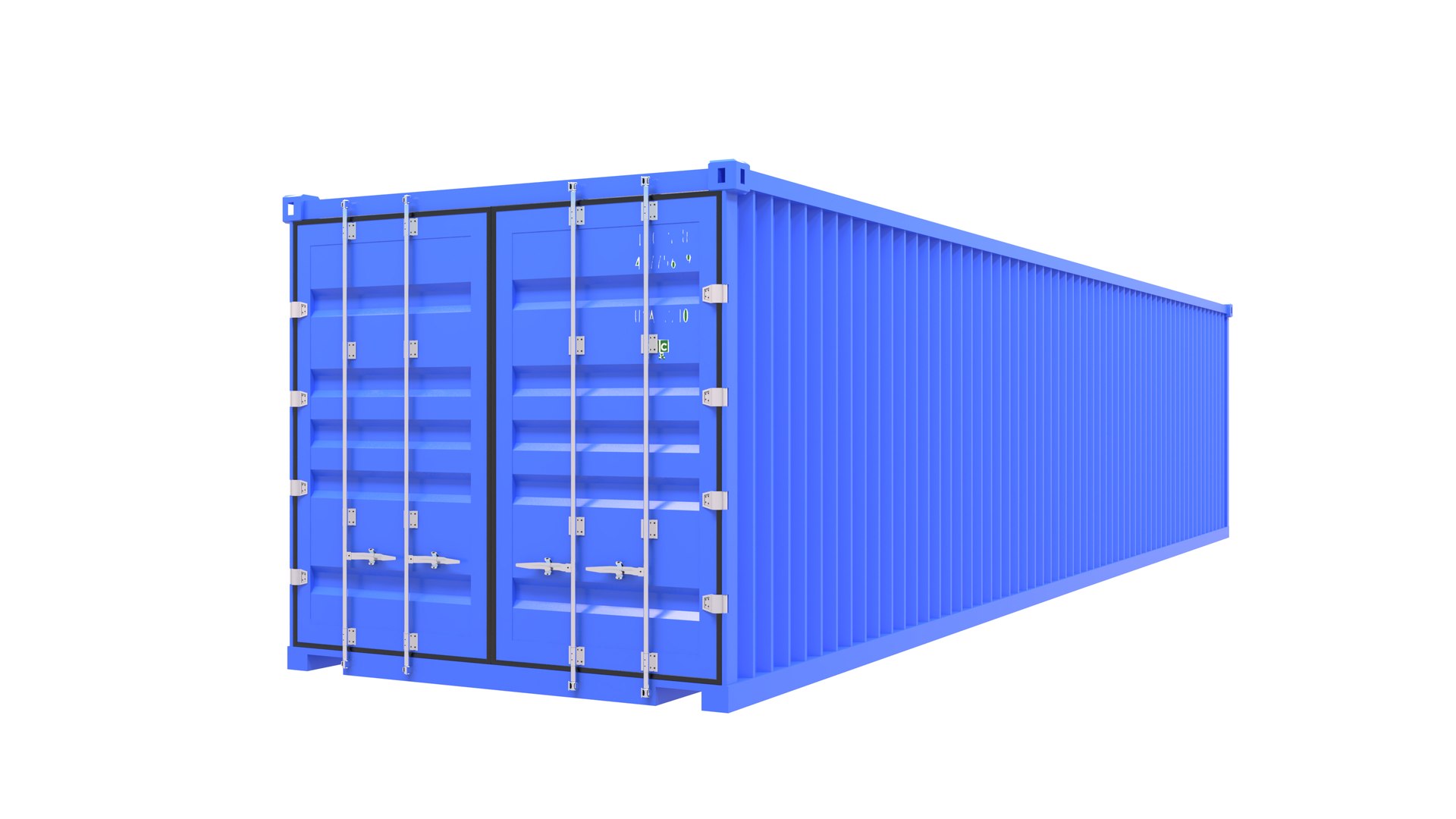 Cargo Container - Blue Model - TurboSquid 1908299