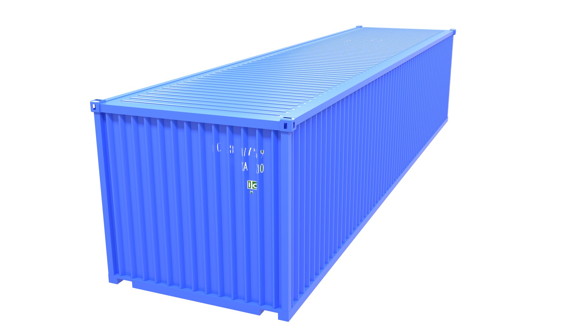 Cargo Container - Blue Model - TurboSquid 1908299