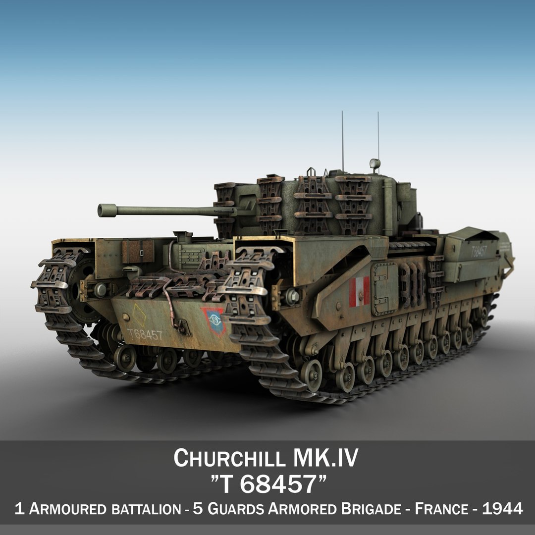 British Churchill Mk Iv 3d 3ds