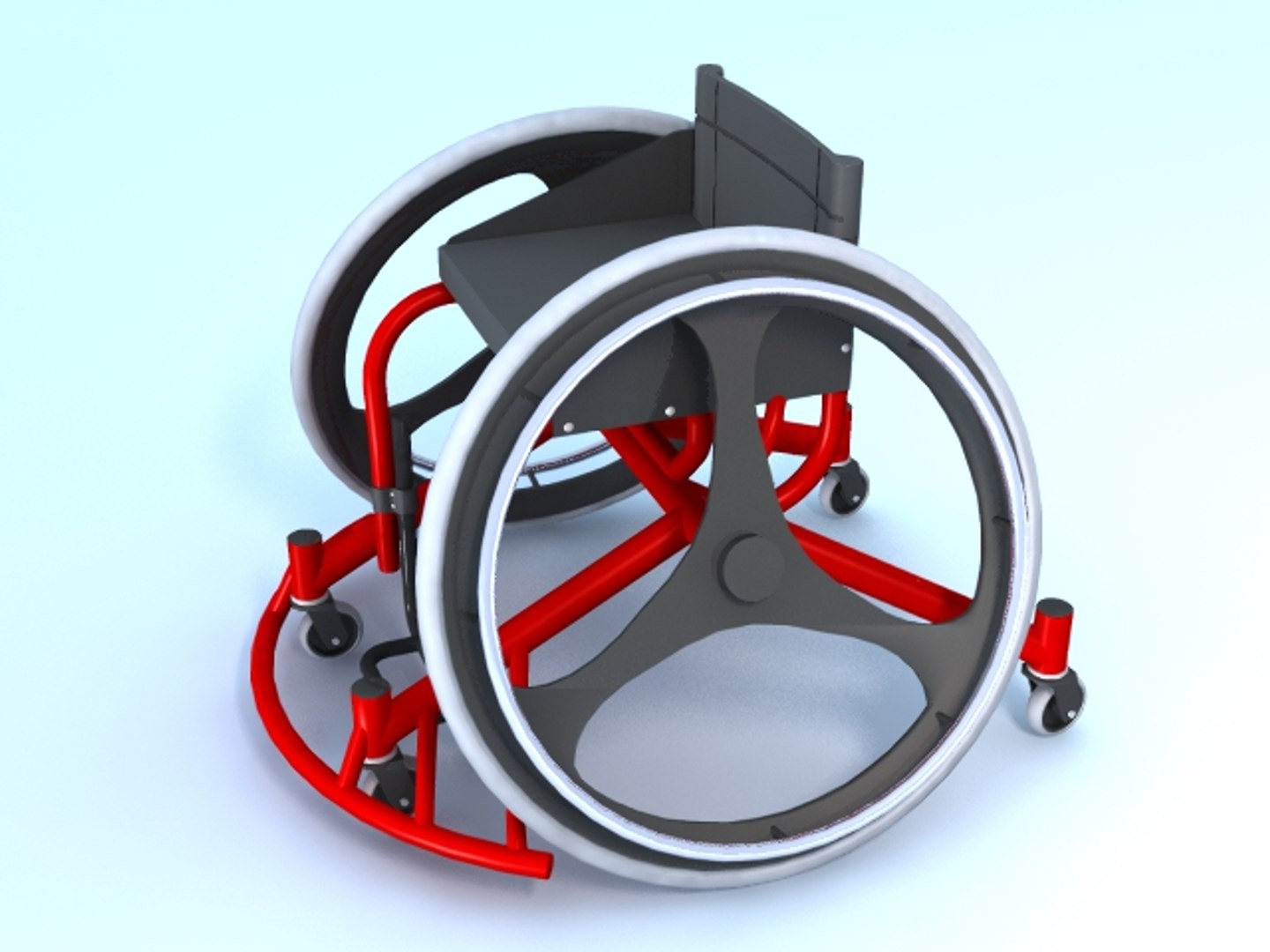 3d wheelchair sports model
