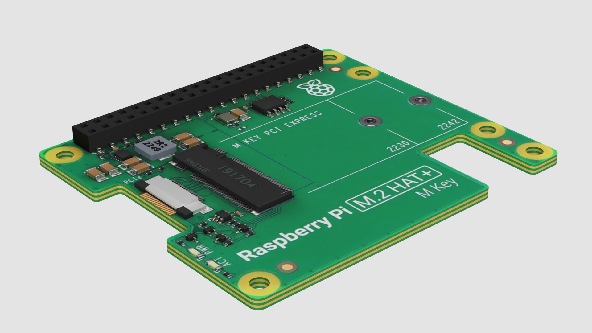 Raspberry pi M2 HAT Plus Modelo 3D - TurboSquid 2250964