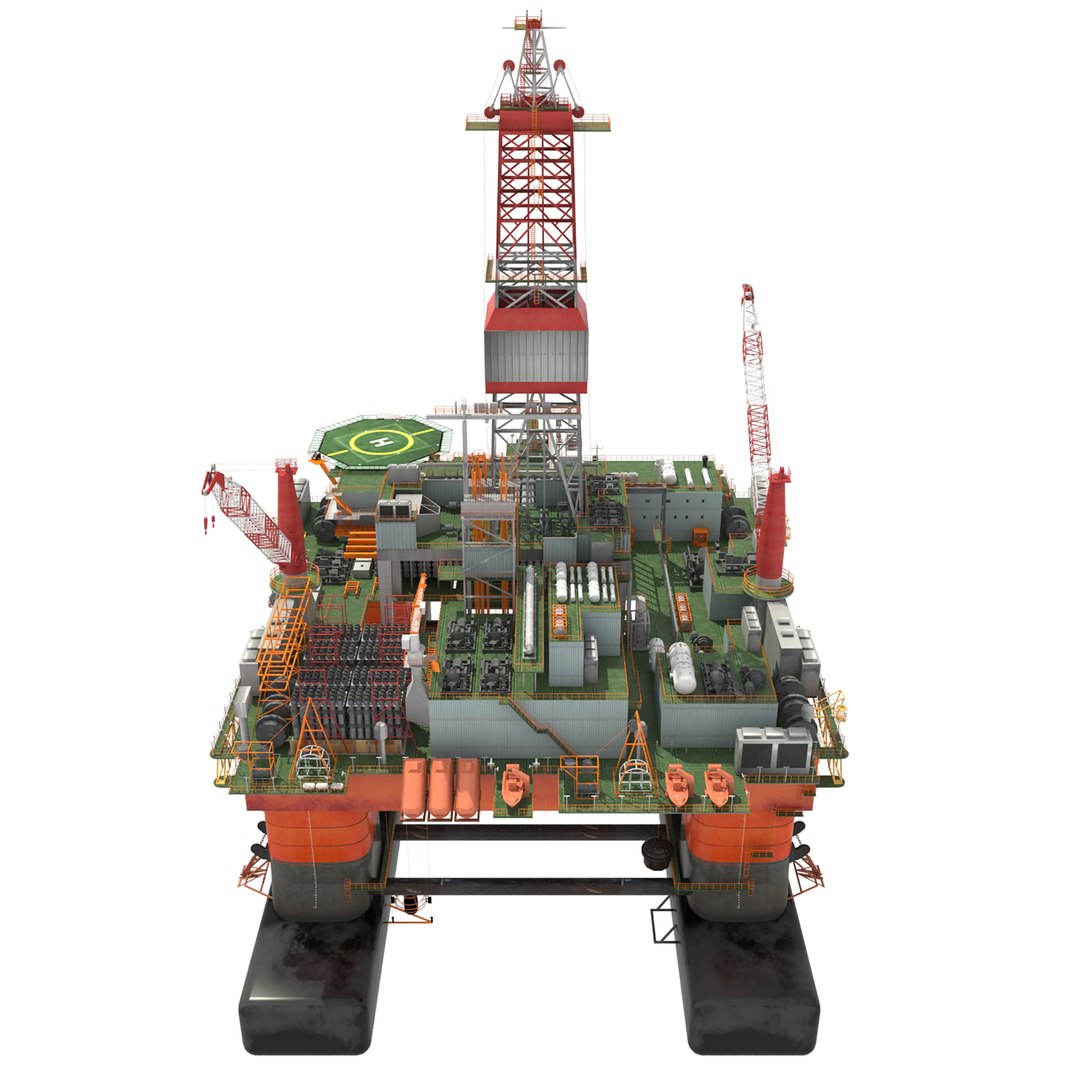 3D Semi Submersible Rig Oil Platform - TurboSquid 2117890