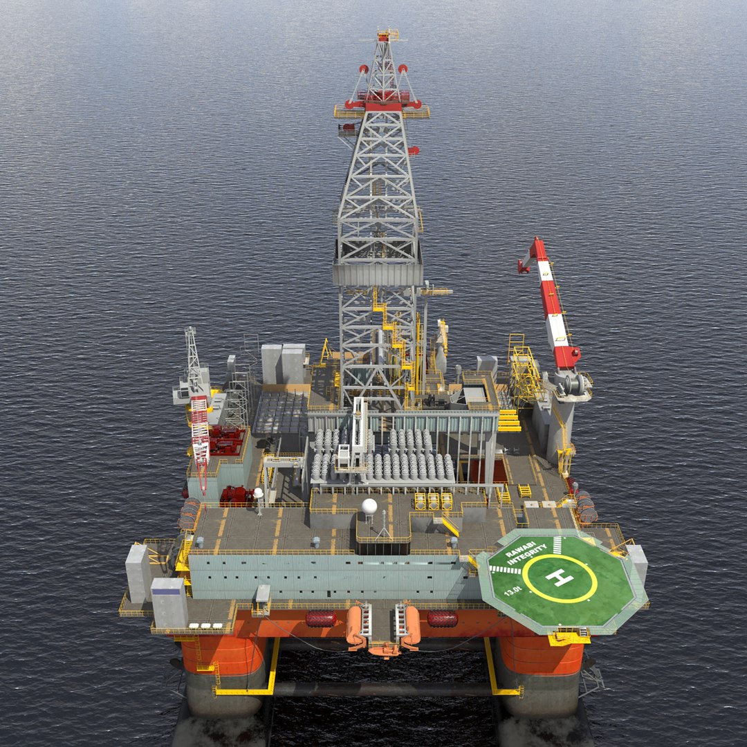 3D Semi Submersible Rig Oil Platform - TurboSquid 2117890