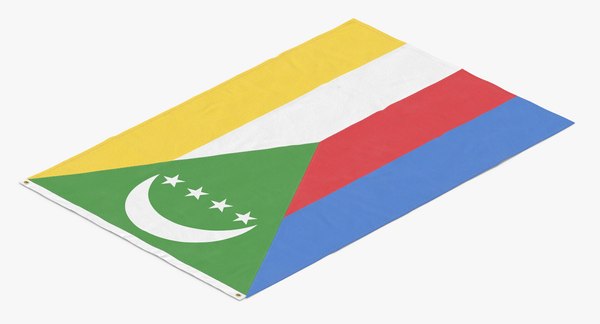 3D flag laying pose comoros model - TurboSquid 1601822