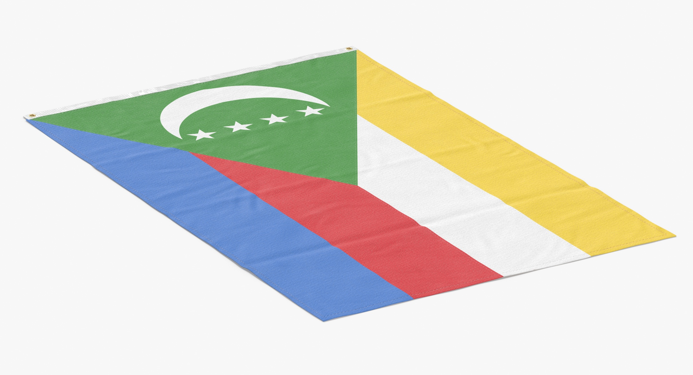 3D flag laying pose comoros model - TurboSquid 1601822