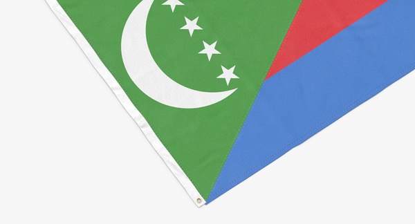 3D flag laying pose comoros model - TurboSquid 1601822