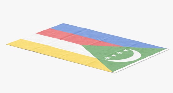 3D flag laying pose comoros model - TurboSquid 1601822