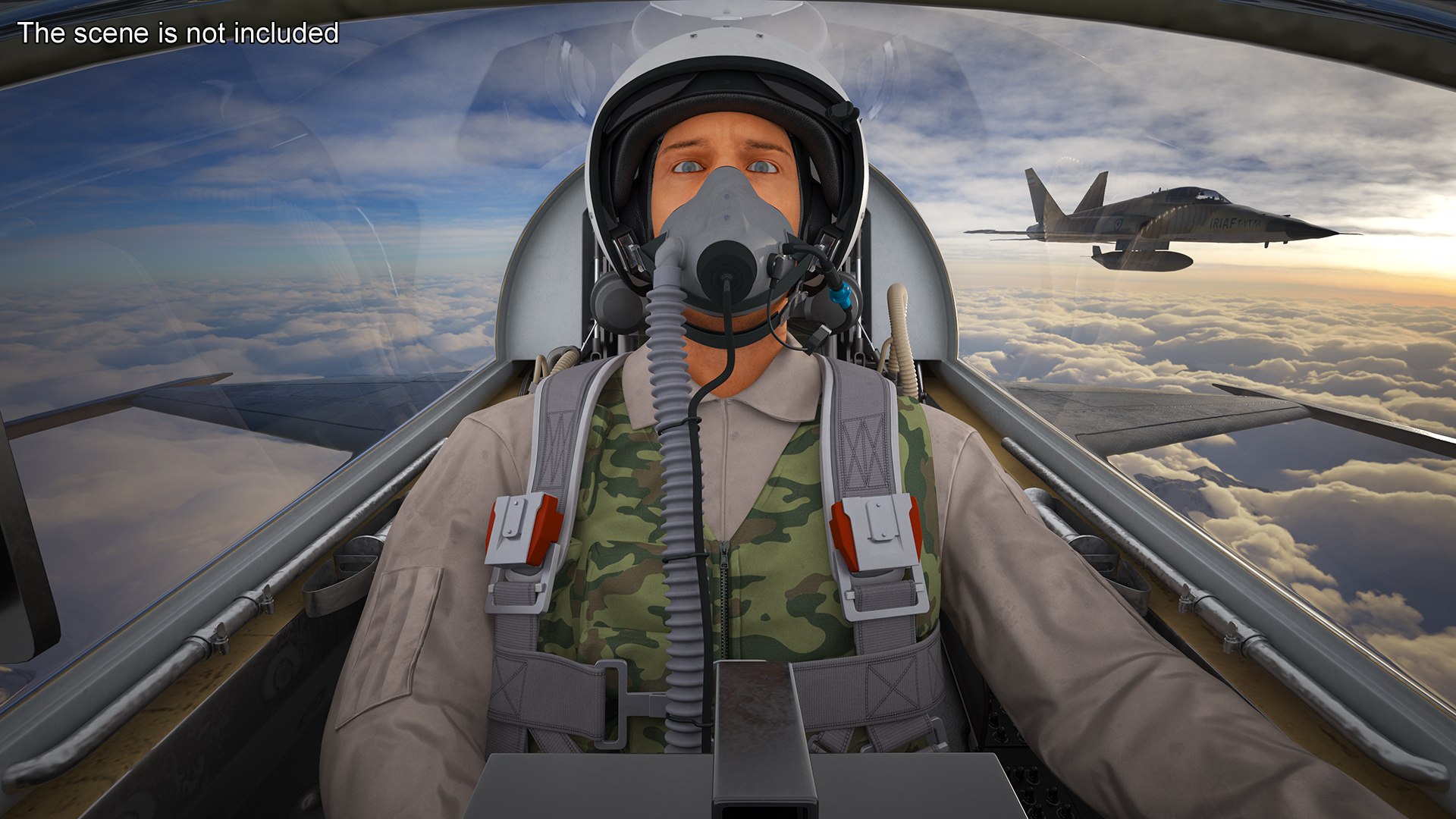Combat Fighter HESA Saeqeh With Pilot In Flight 3D Model - TurboSquid ...