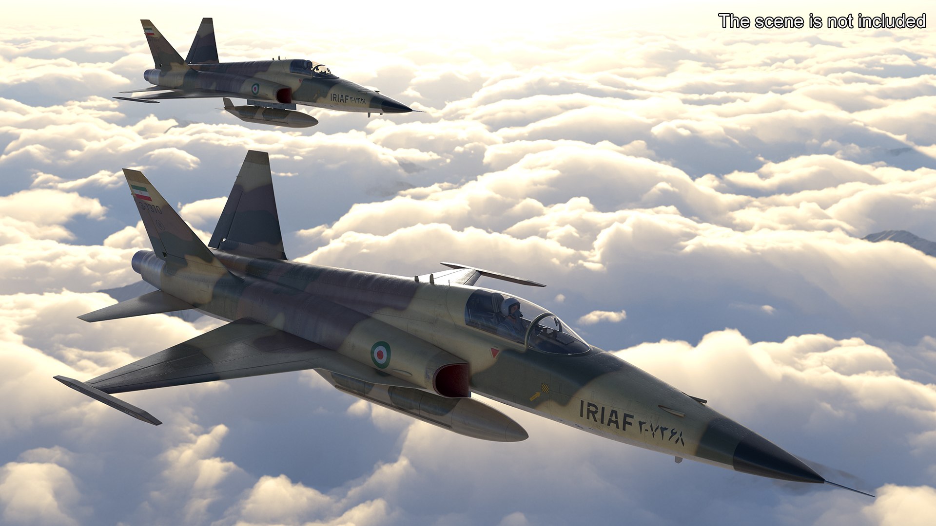 Combat Fighter HESA Saeqeh With Pilot In Flight 3D Model - TurboSquid ...