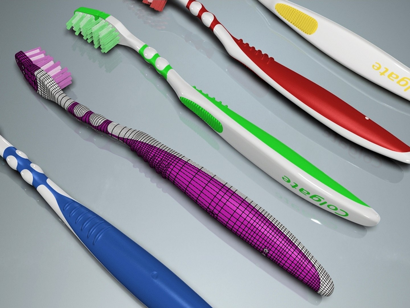 colgate toothbrush 3d model