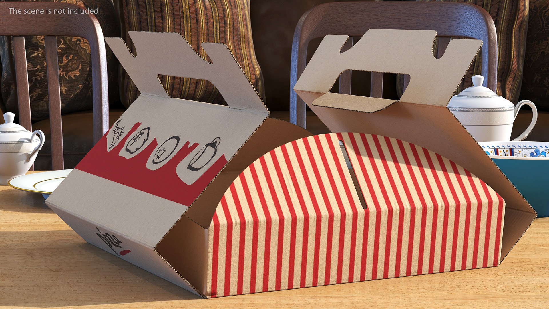 3D Open Pizza Box With Handle - TurboSquid 2086149