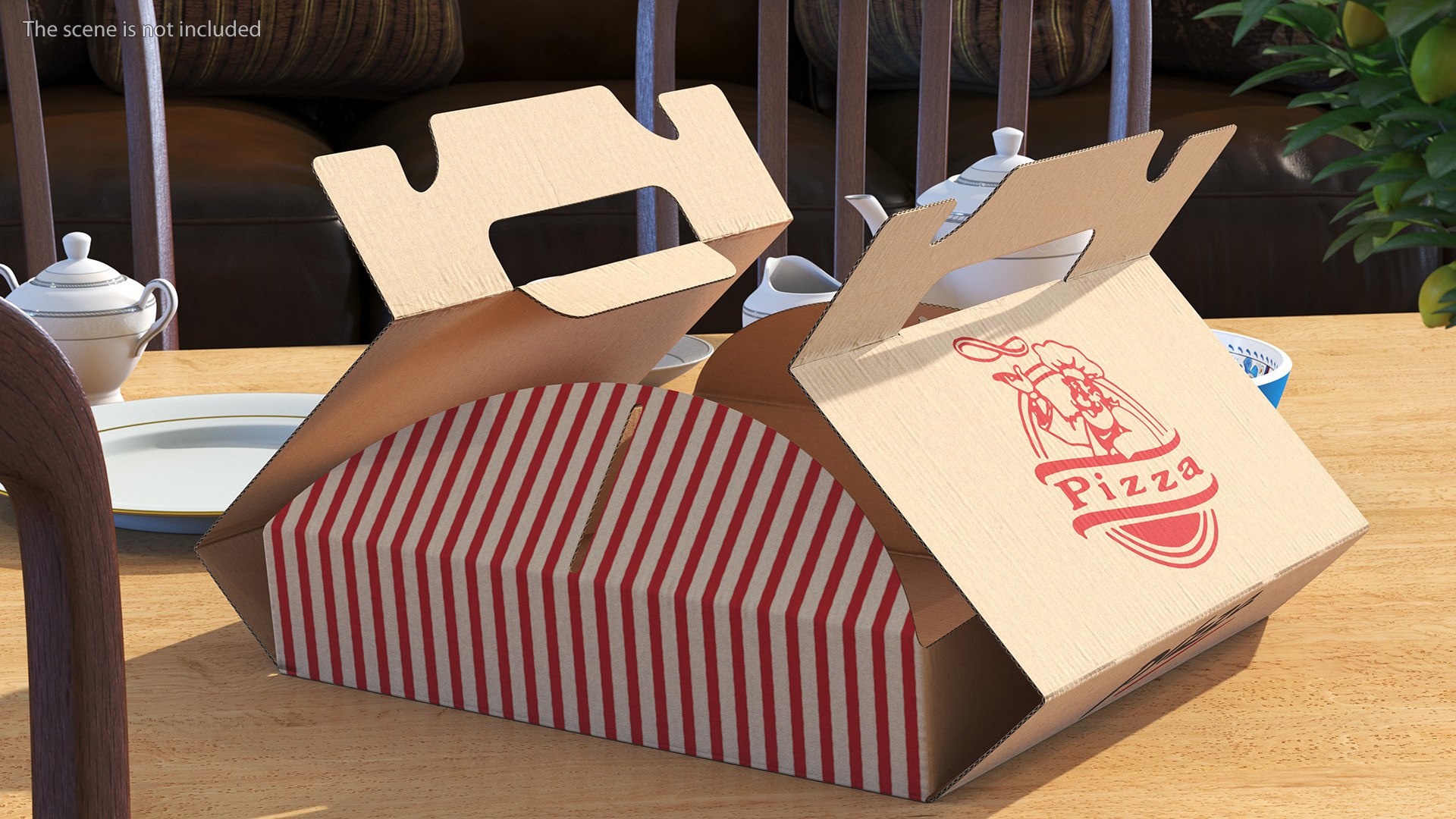 3D Open Pizza Box With Handle - TurboSquid 2086149