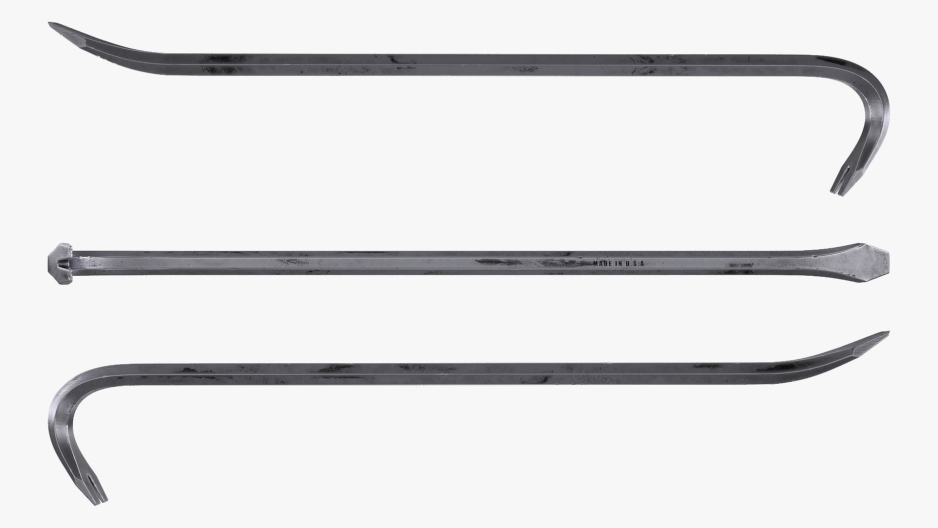 Crowbar Tool Bar 3D Model - TurboSquid 1456307