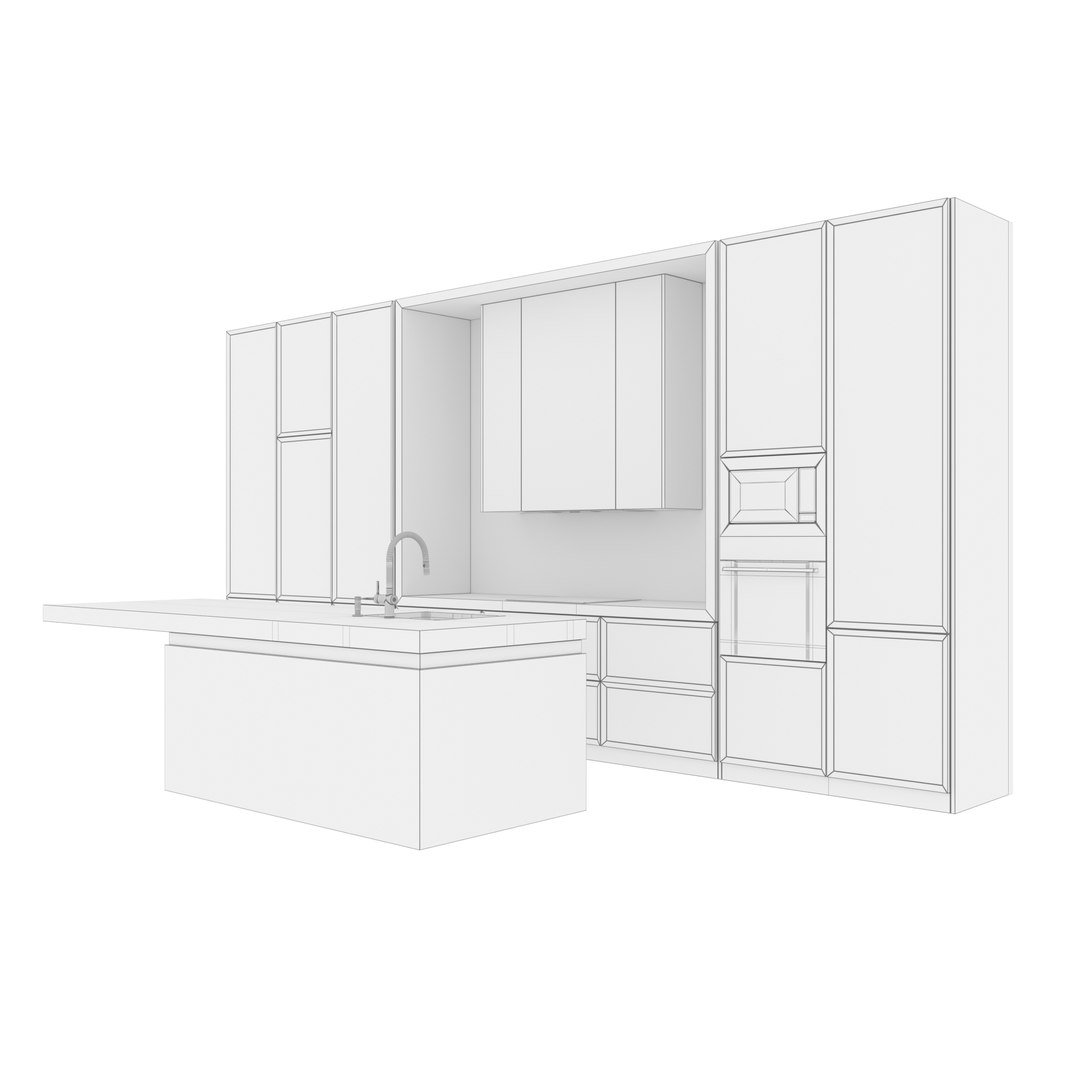 Kitchen Set 33 3D Model - TurboSquid 2150417