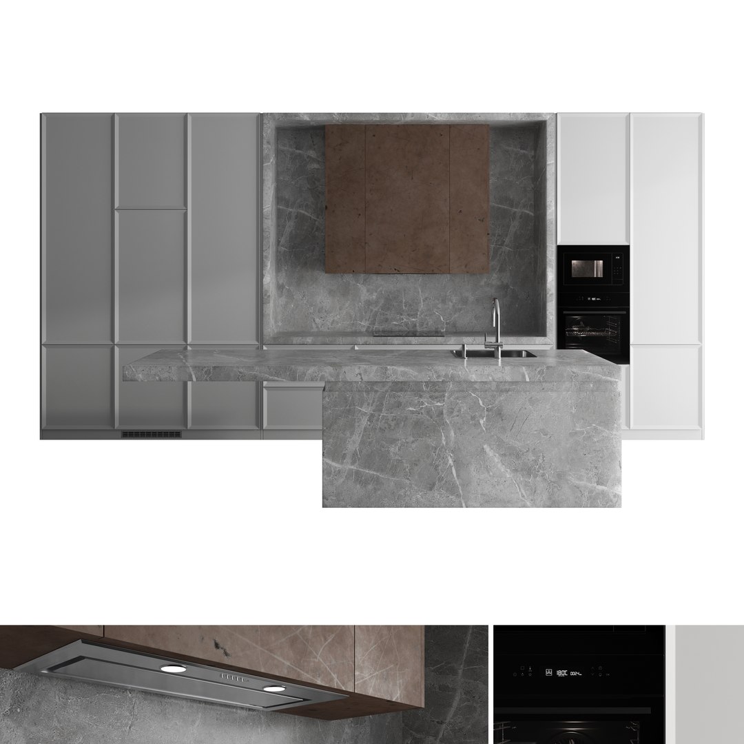 Kitchen Set 33 3D Model - TurboSquid 2150417