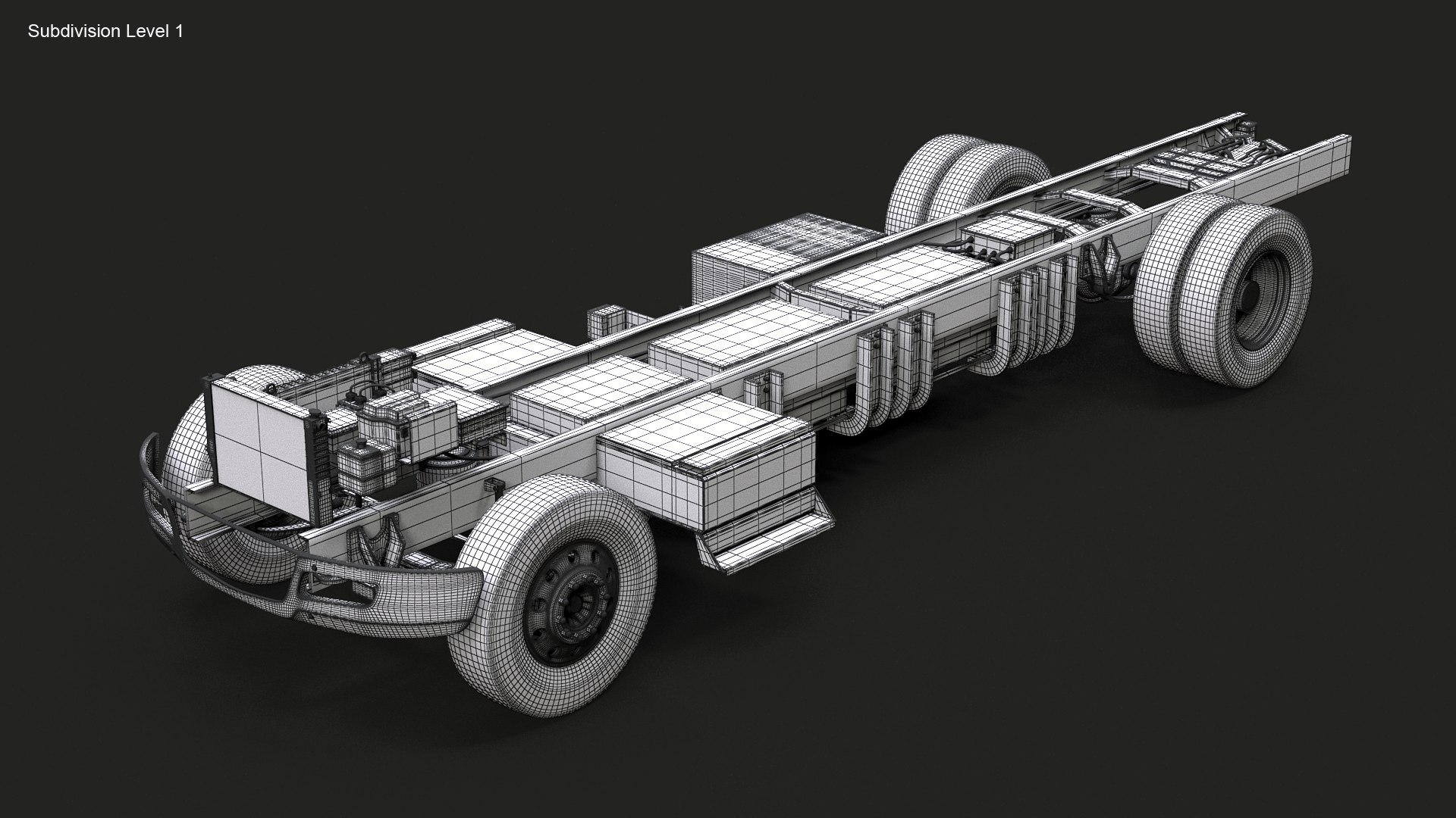 3D Full Electric Truck Chassis X-Ray model - TurboSquid 2064238