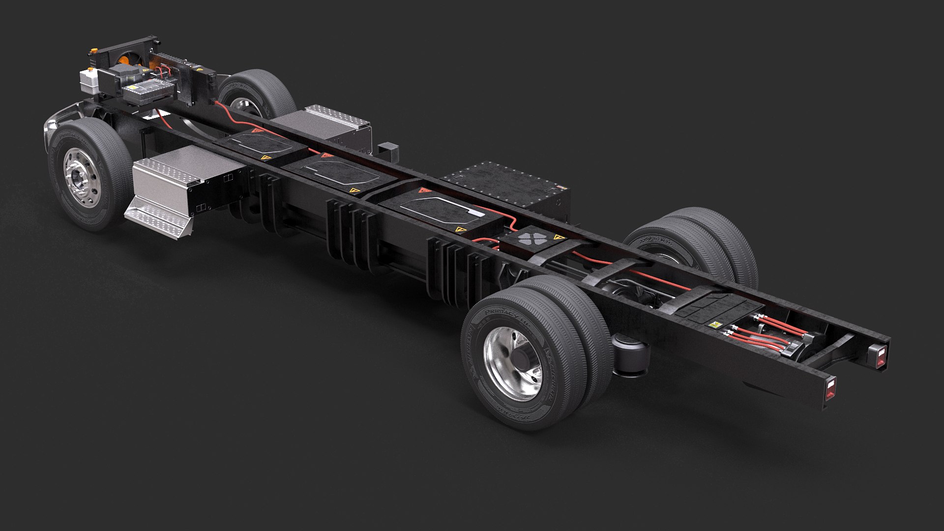 3D Full Electric Truck Chassis X-Ray model - TurboSquid 2064238