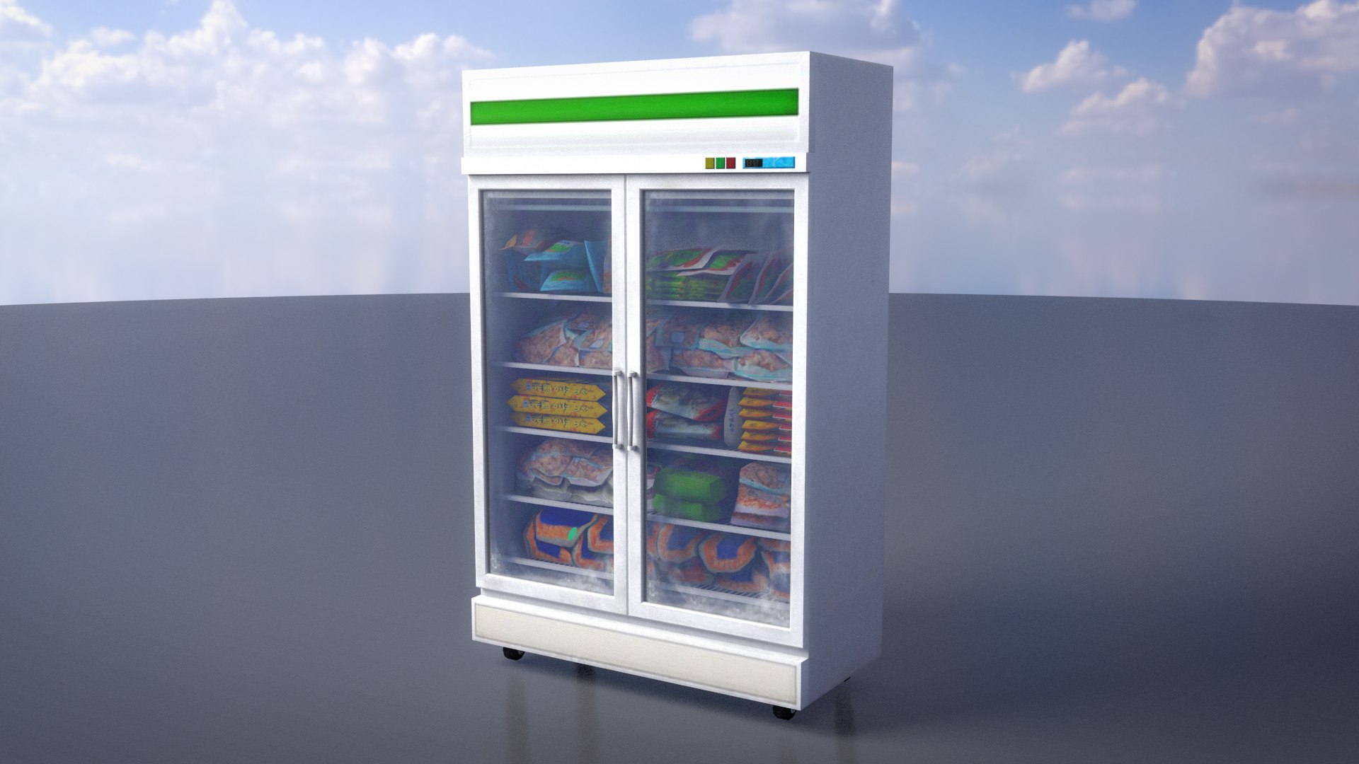 Refrigerated Display Freezer 3D Model - TurboSquid 2326017