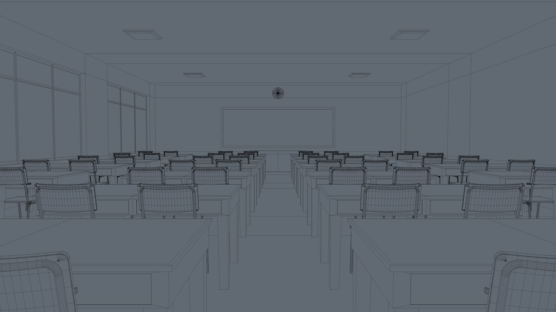 3D Class Room - TurboSquid 2353029