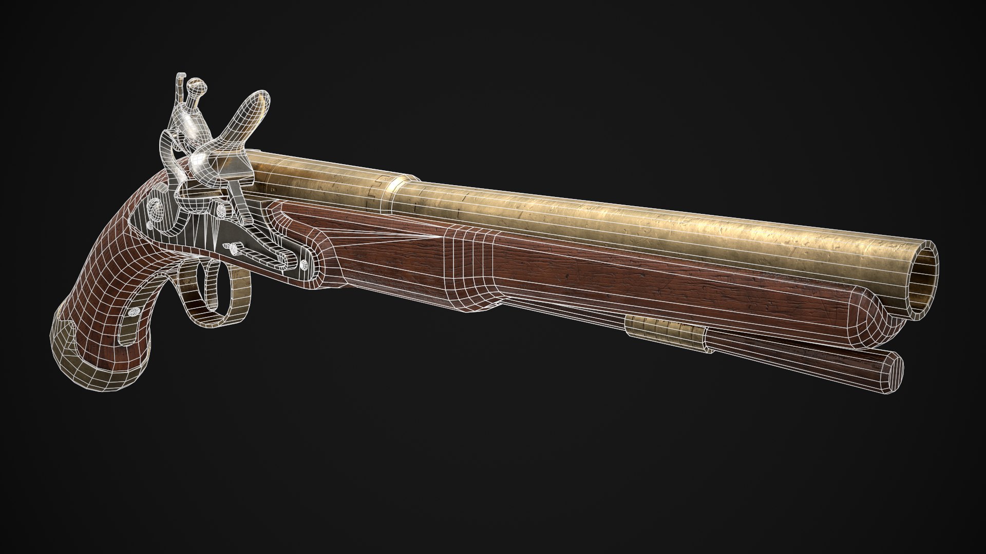 3D Ready Flintlock Pistol Model - TurboSquid 1704642