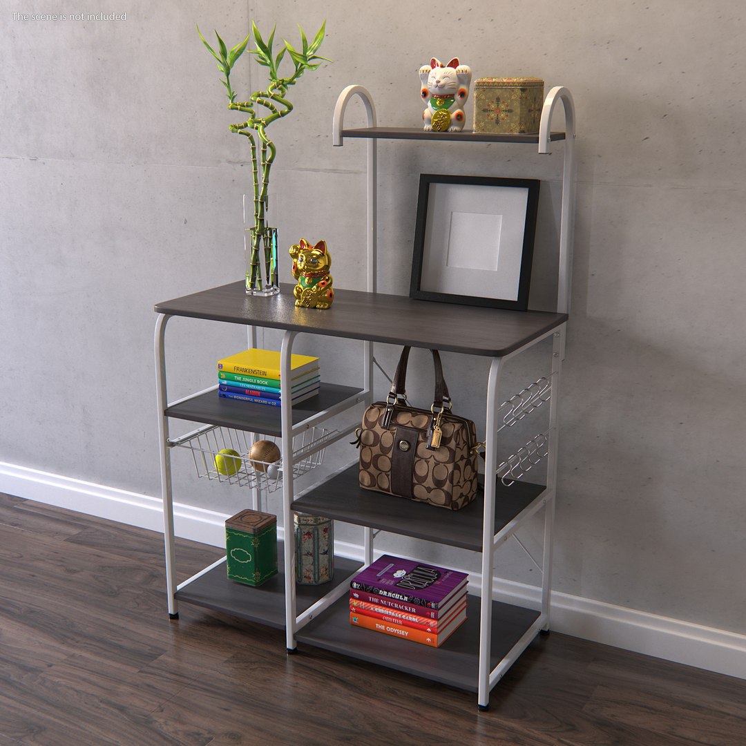 3D Multipurpose Kitchen Bakers Rack - TurboSquid 1576875