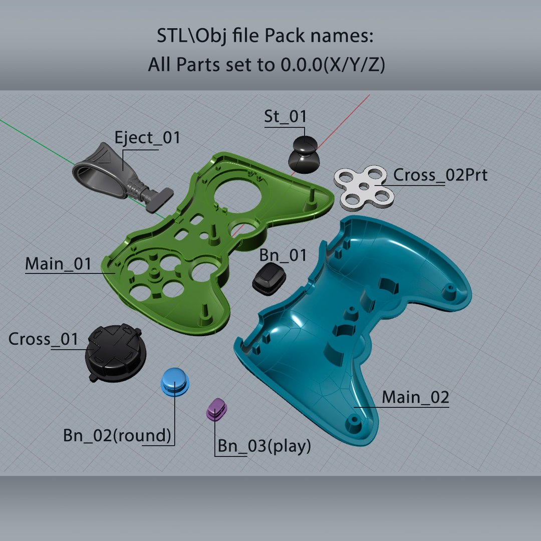 3dm Gold Silver Gamepad