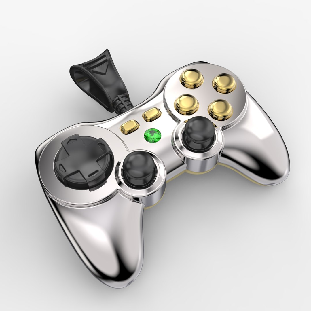 3dm Gold Silver Gamepad