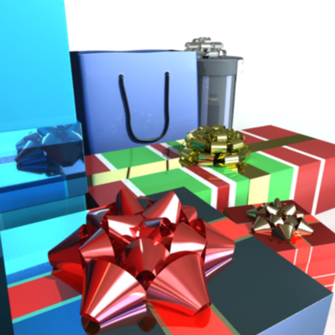 3d Gifts Wrapped