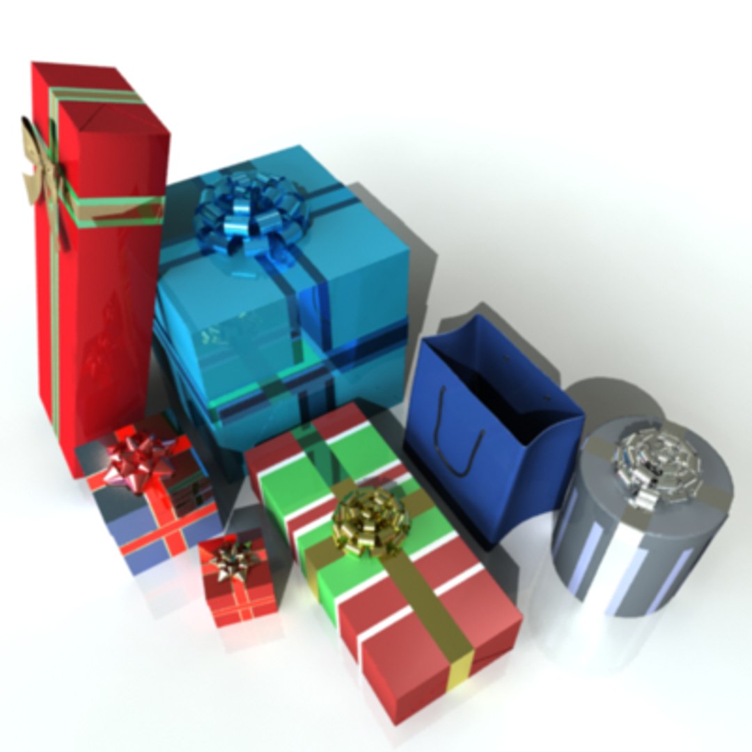 3d Gifts Wrapped