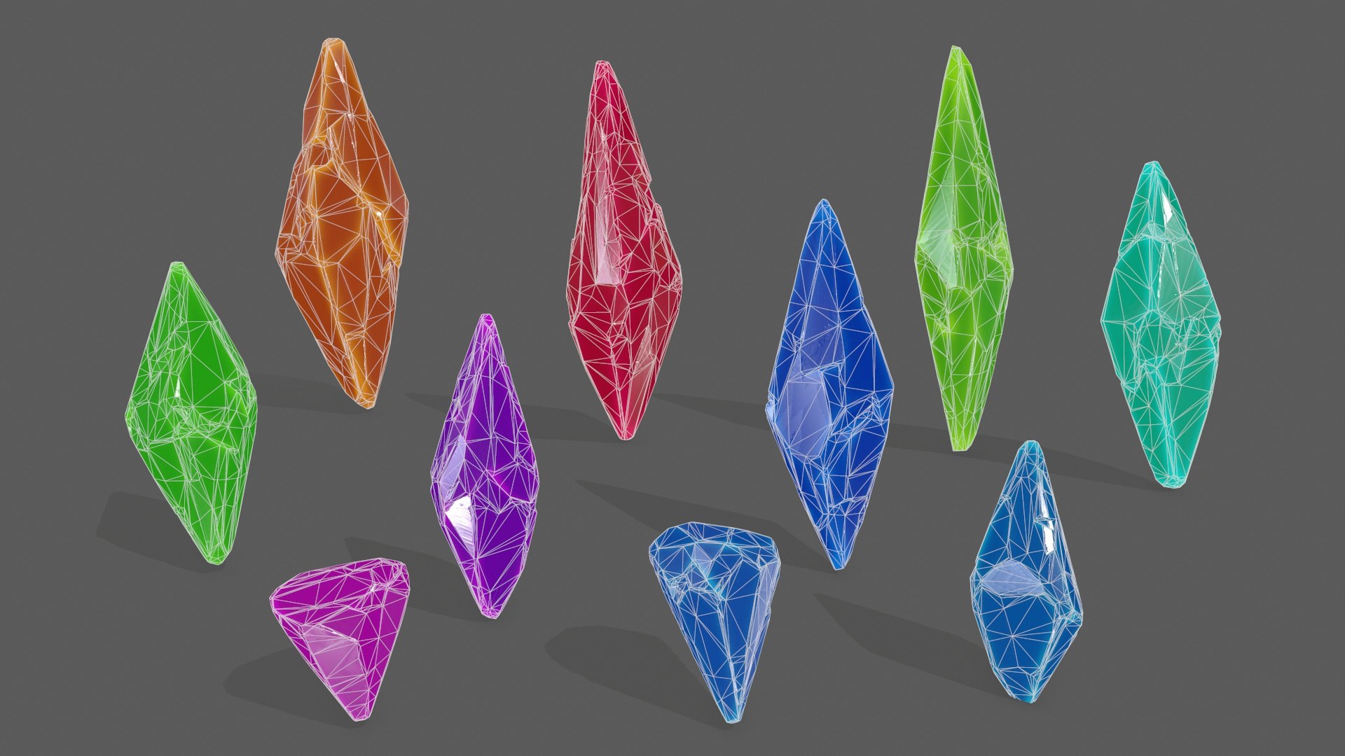 3D Crystal Set 20 - TurboSquid 1811033