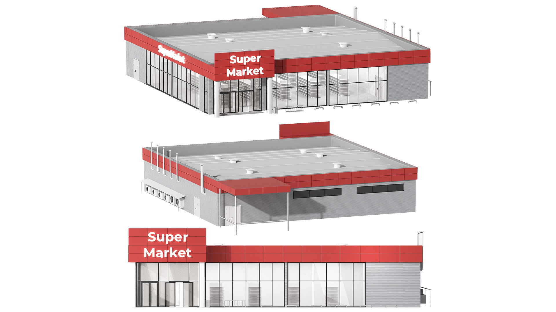 3D Supermarket Small Grocery Store Shop Model - TurboSquid 2252813