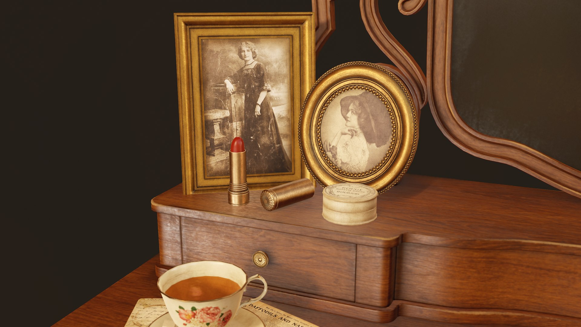 Vanity Table - PBR Game Ready 3D Model - TurboSquid 1920994