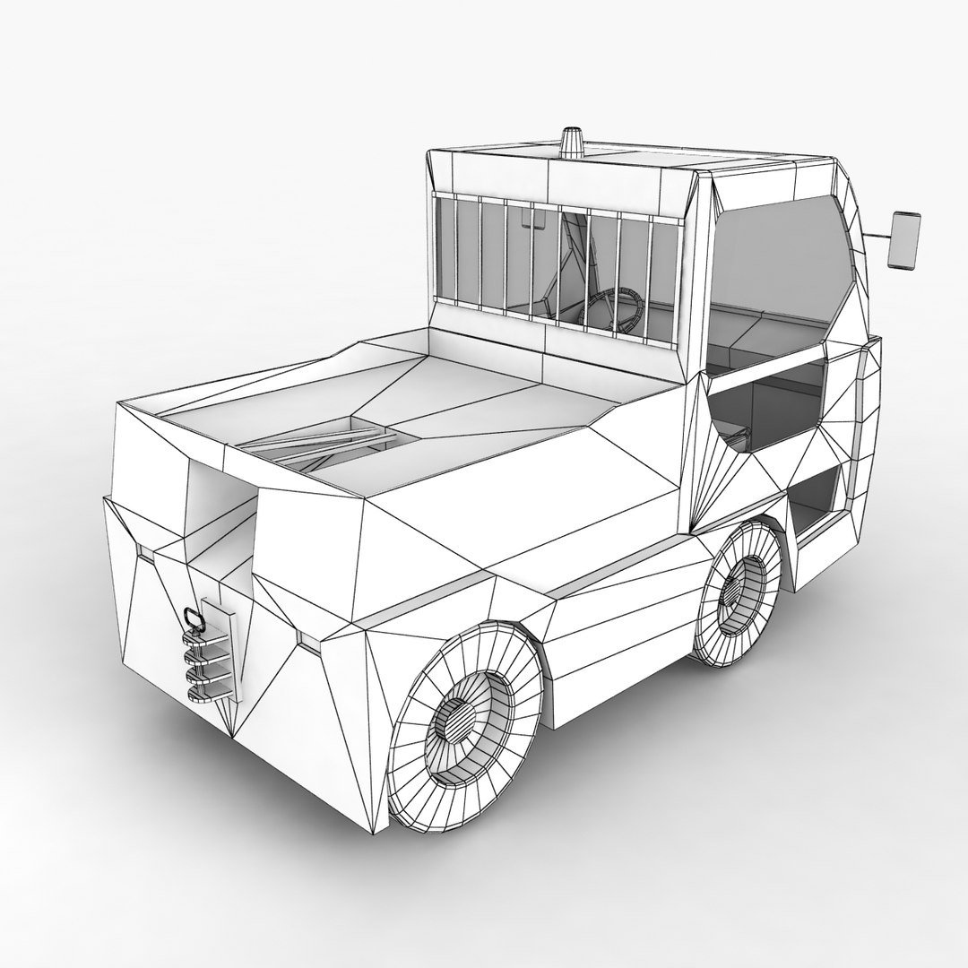 Tld Jet-16 Baggage Tractor 3d 3ds