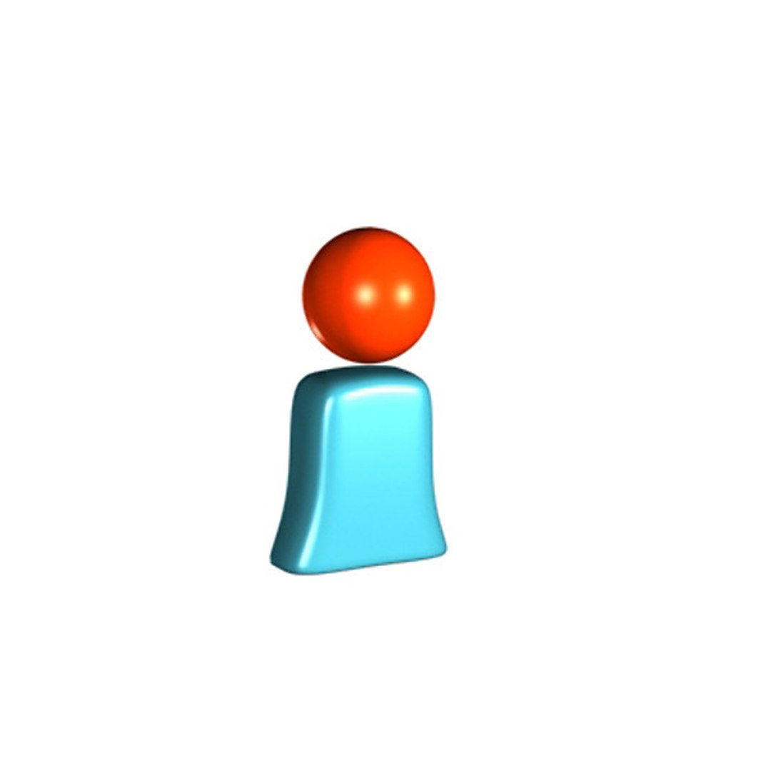 3d Simple Boy Man Icon Model