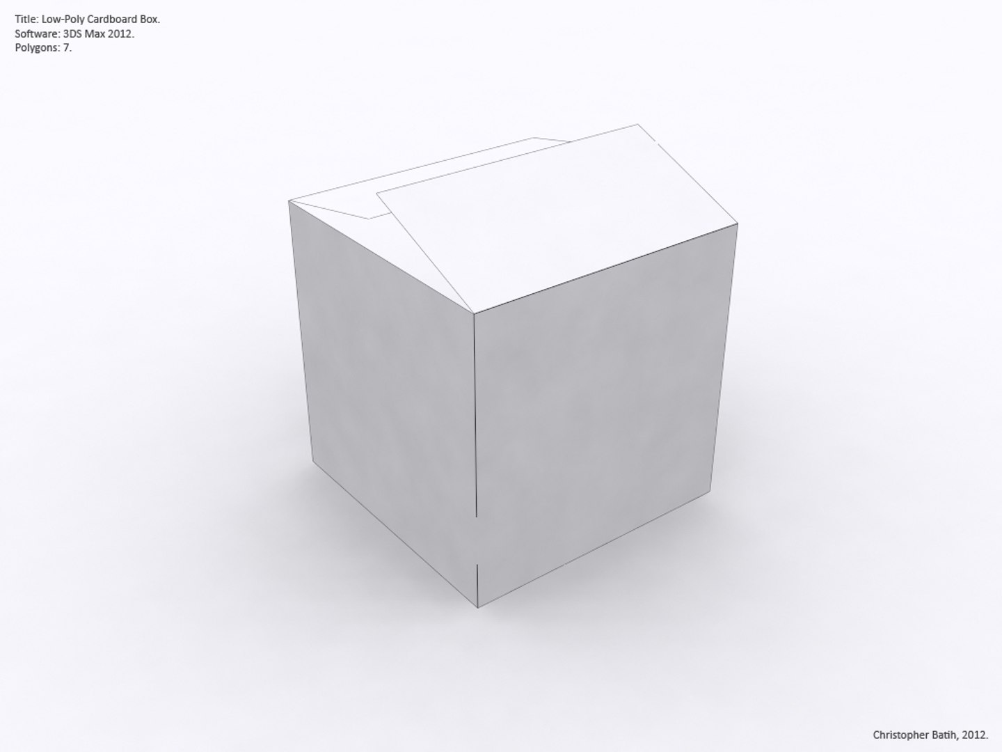 Free Cardboard Box 3d Model