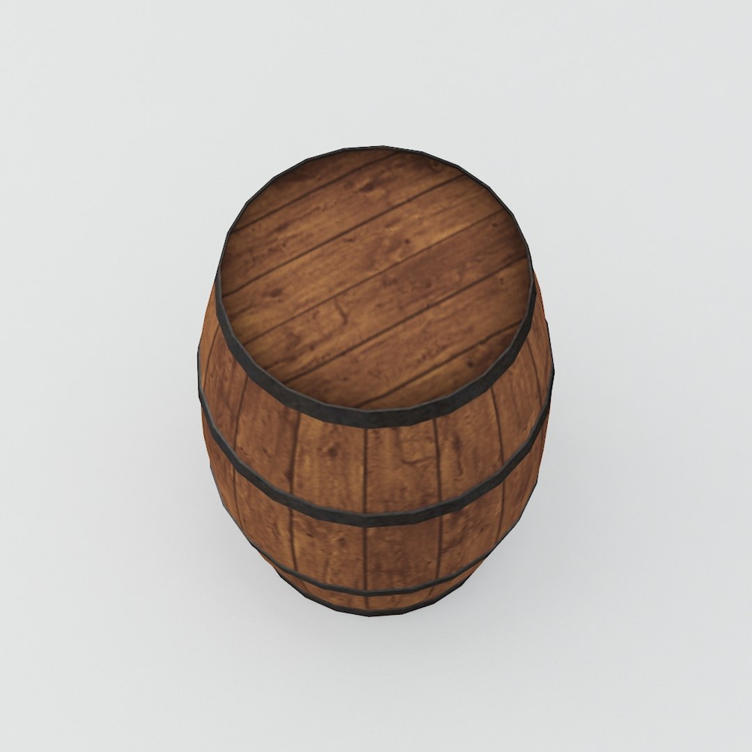 Medieval Wooden Cask 3d Model