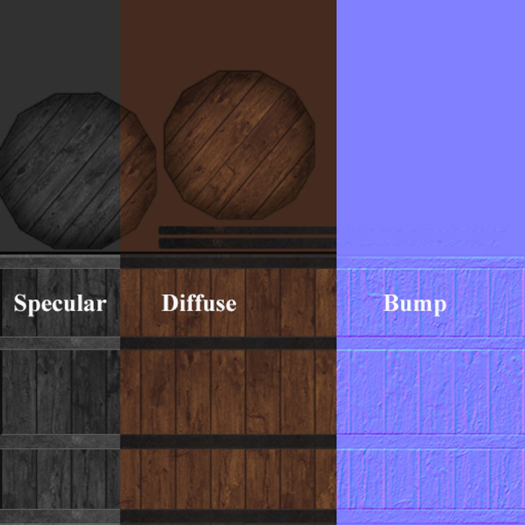 Medieval Wooden Cask 3d Model