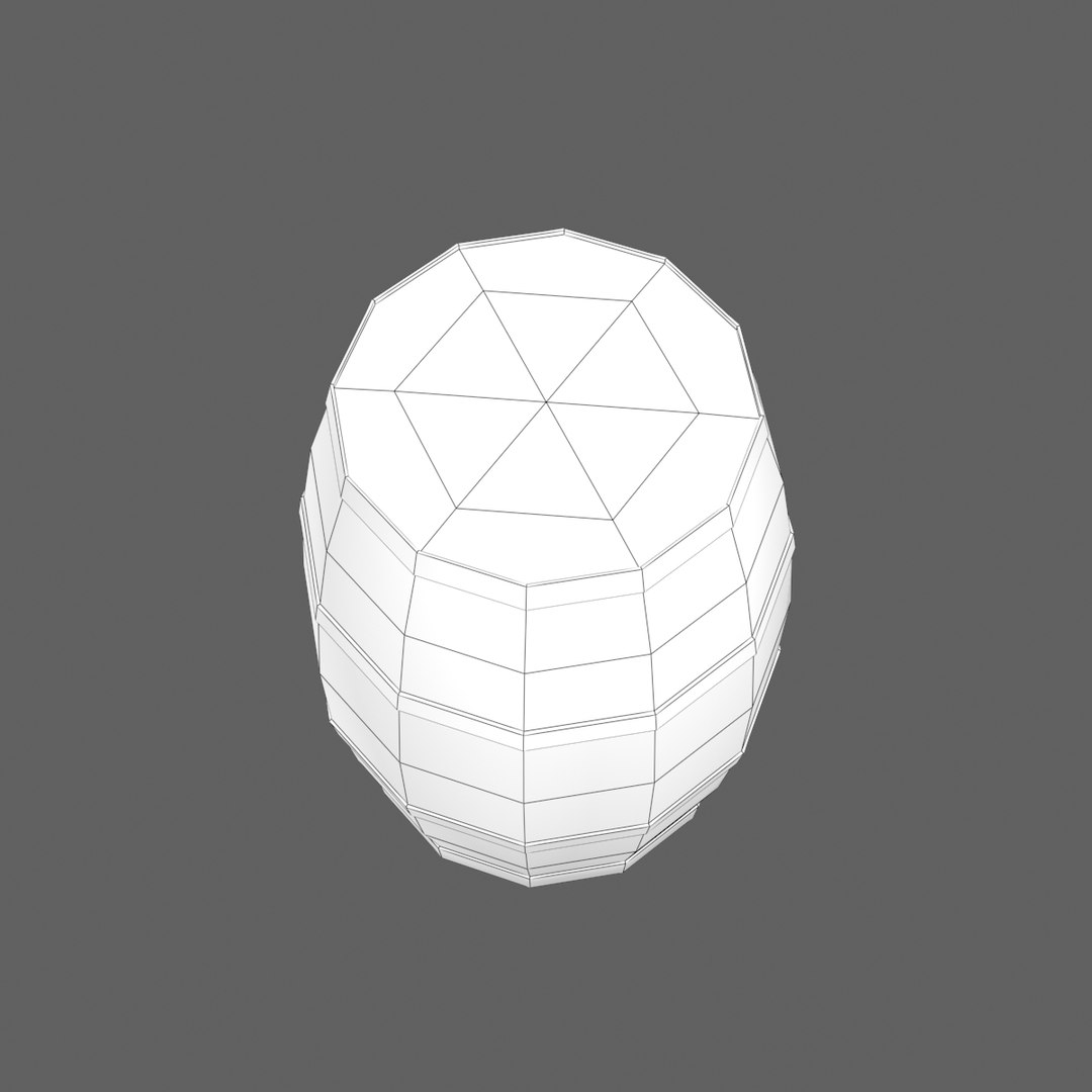 Medieval Wooden Cask 3d Model