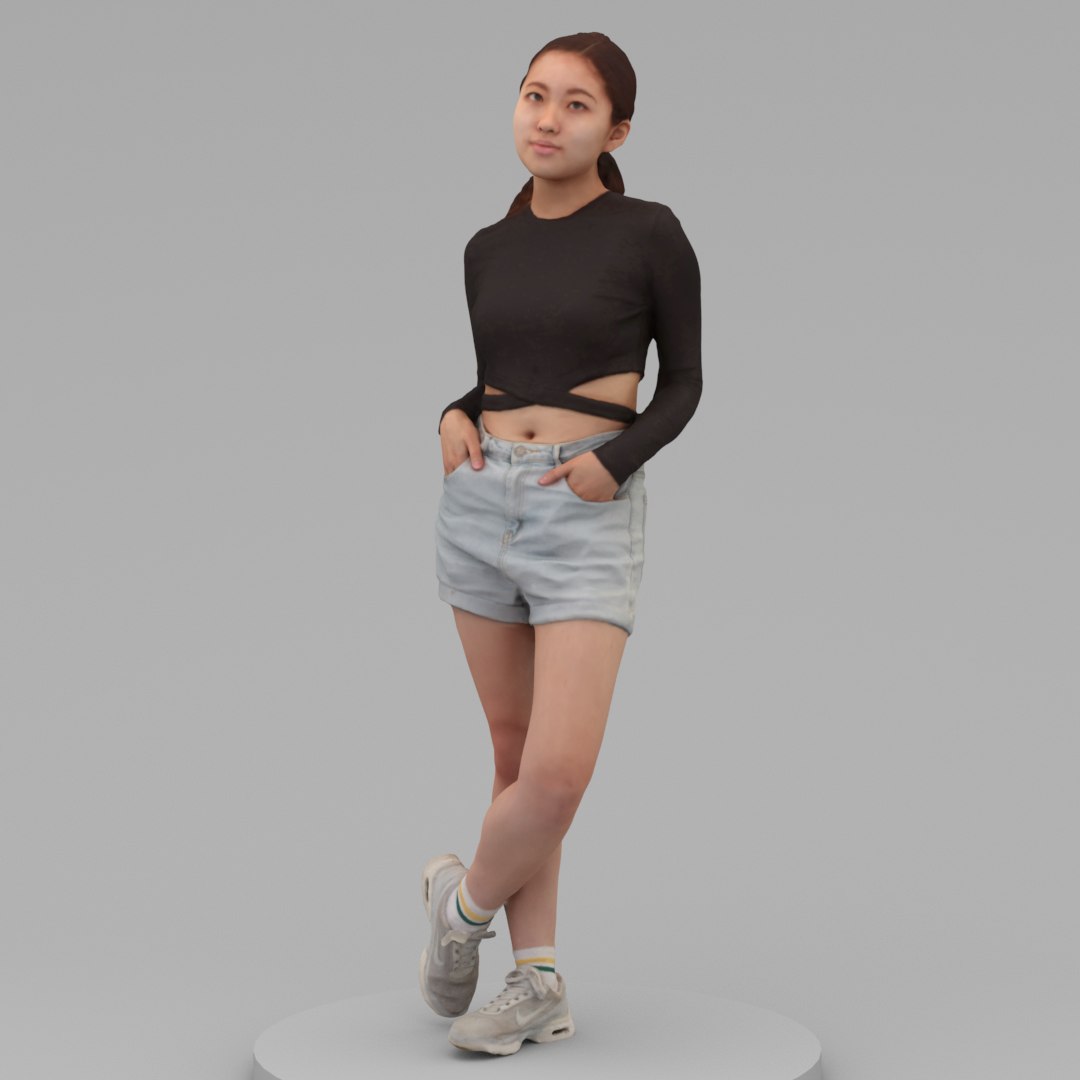 Young Woman Hands Pockets 3D Model - TurboSquid 1583899