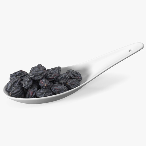 Black Raisins in a Spoon 3D model - TurboSquid 1782023