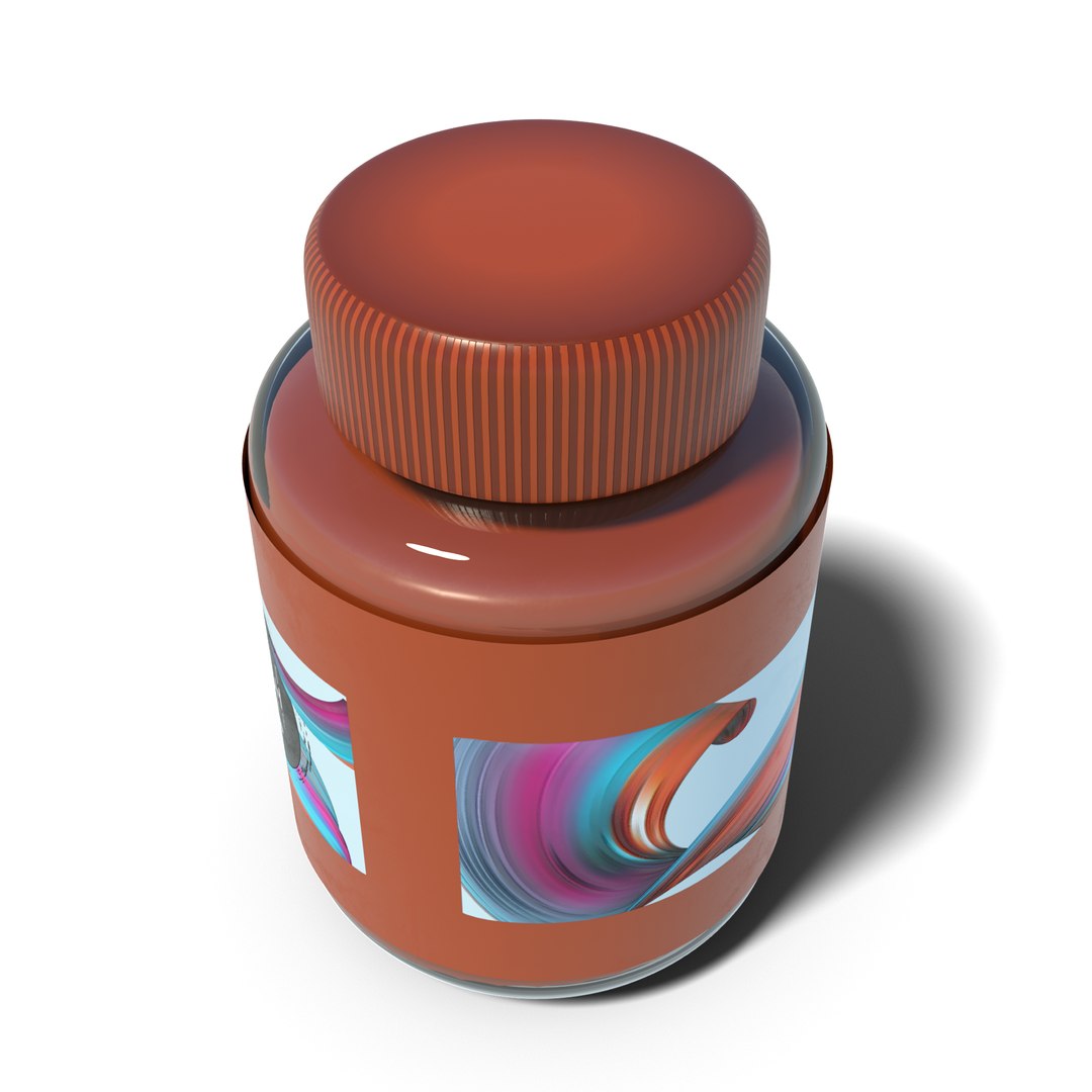 3D Paint Bottle Orange Color - TurboSquid 2090287